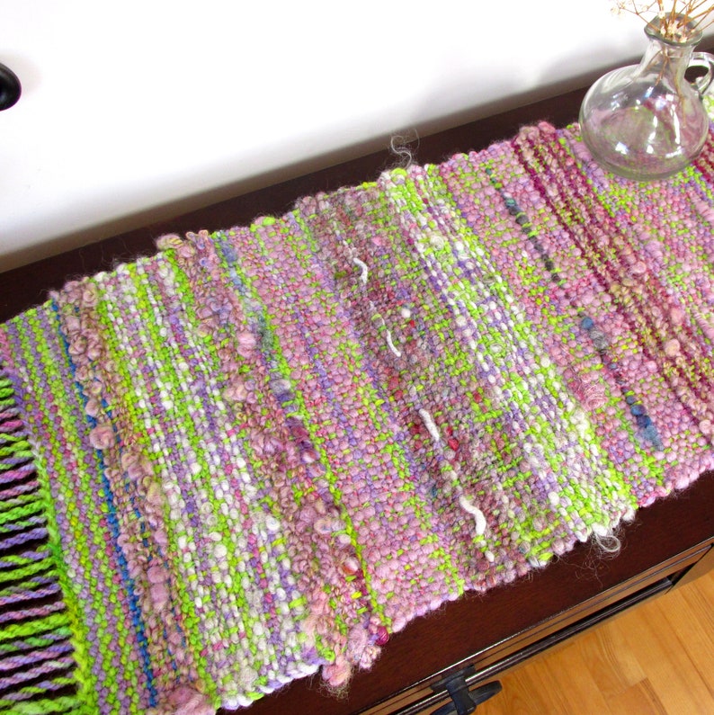 Handwoven Country Home Style Table Runner Farmhouse Chic Striped Woven ...