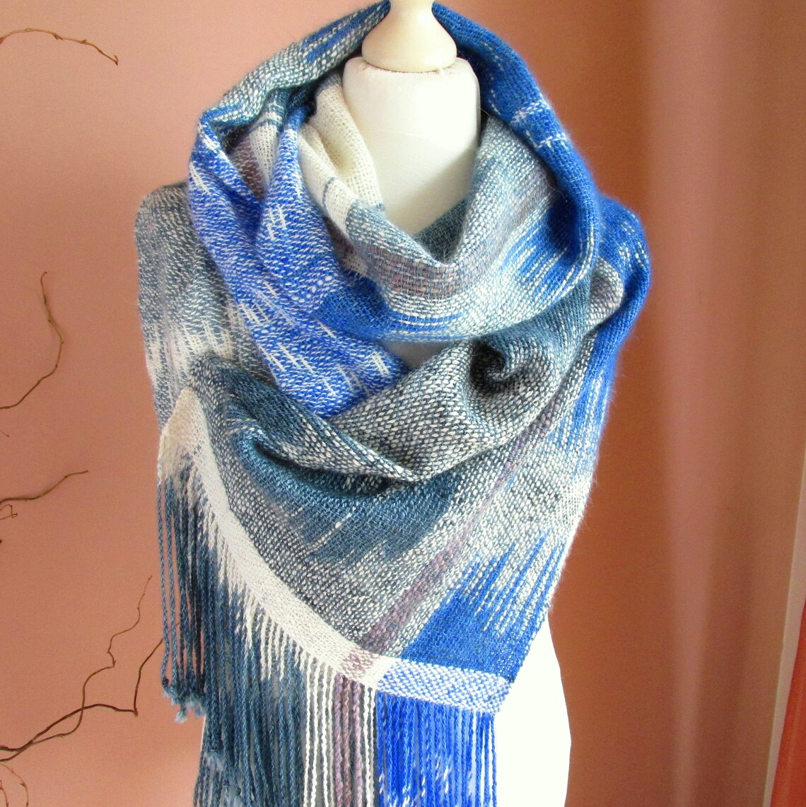 Alpaca and Angora Handwoven Scarf for Women Handmade Woven - Etsy
