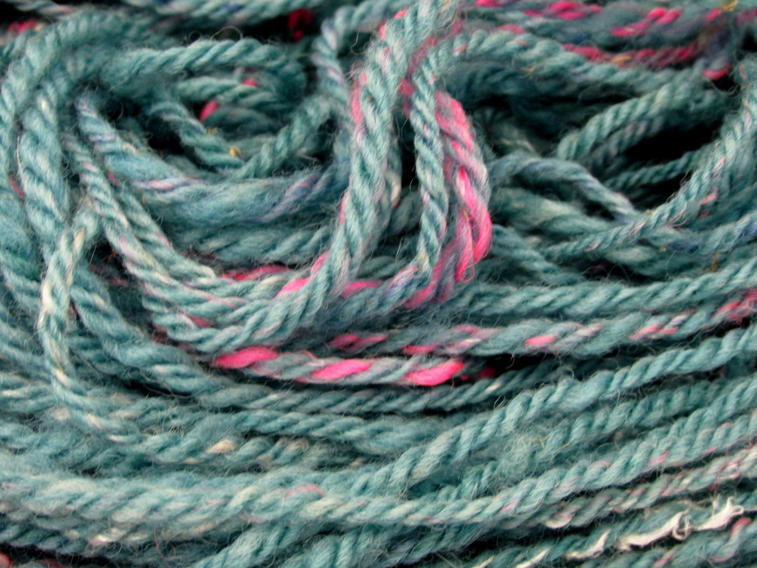 Handspun Wool Yarn Hand Spun Natural Wool 180 Gr Large Skein of Navajo ...