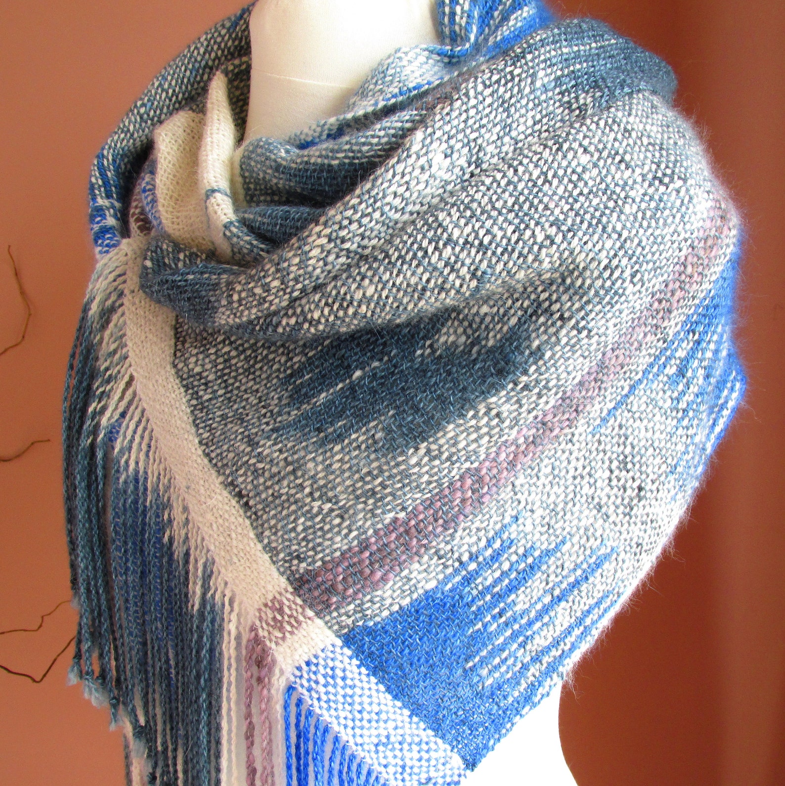Alpaca and Angora Handwoven Scarf for Women Handmade Woven - Etsy
