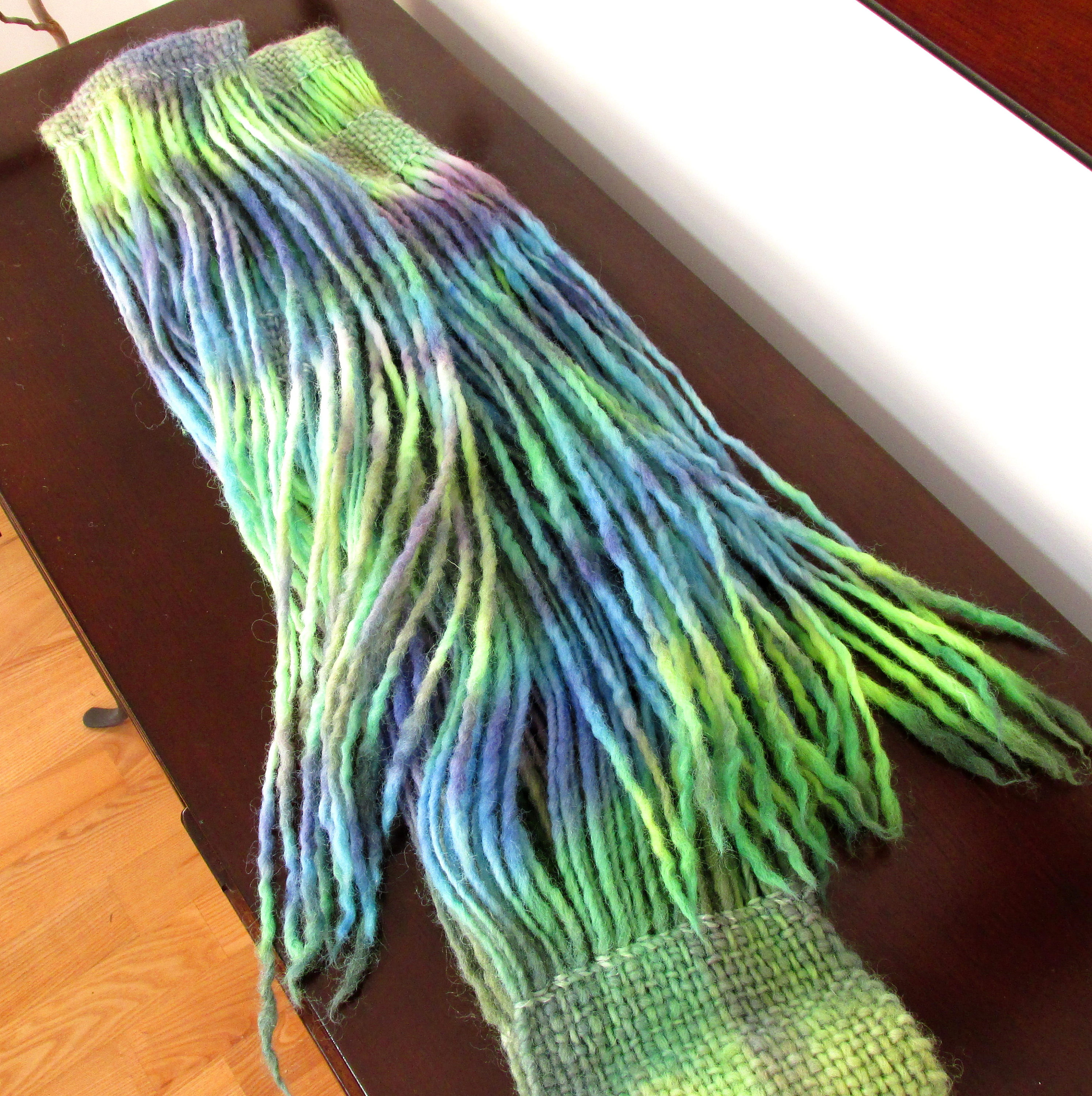 Colorful Scarf for Women Long Fringed Rope Wool Scarf Bright Handwoven ...