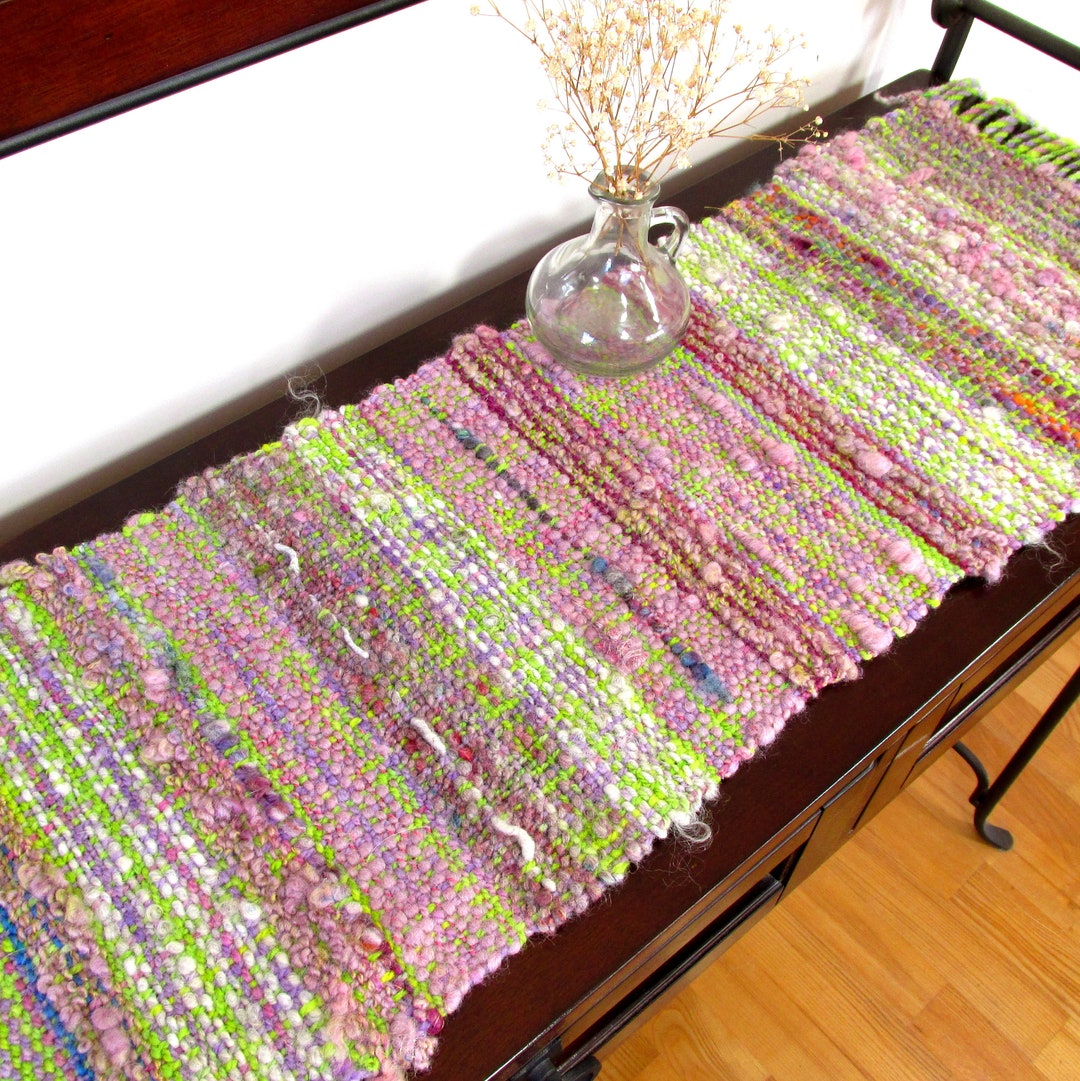 Handwoven Country Home Style Table Runner Farmhouse Chic Striped Woven ...