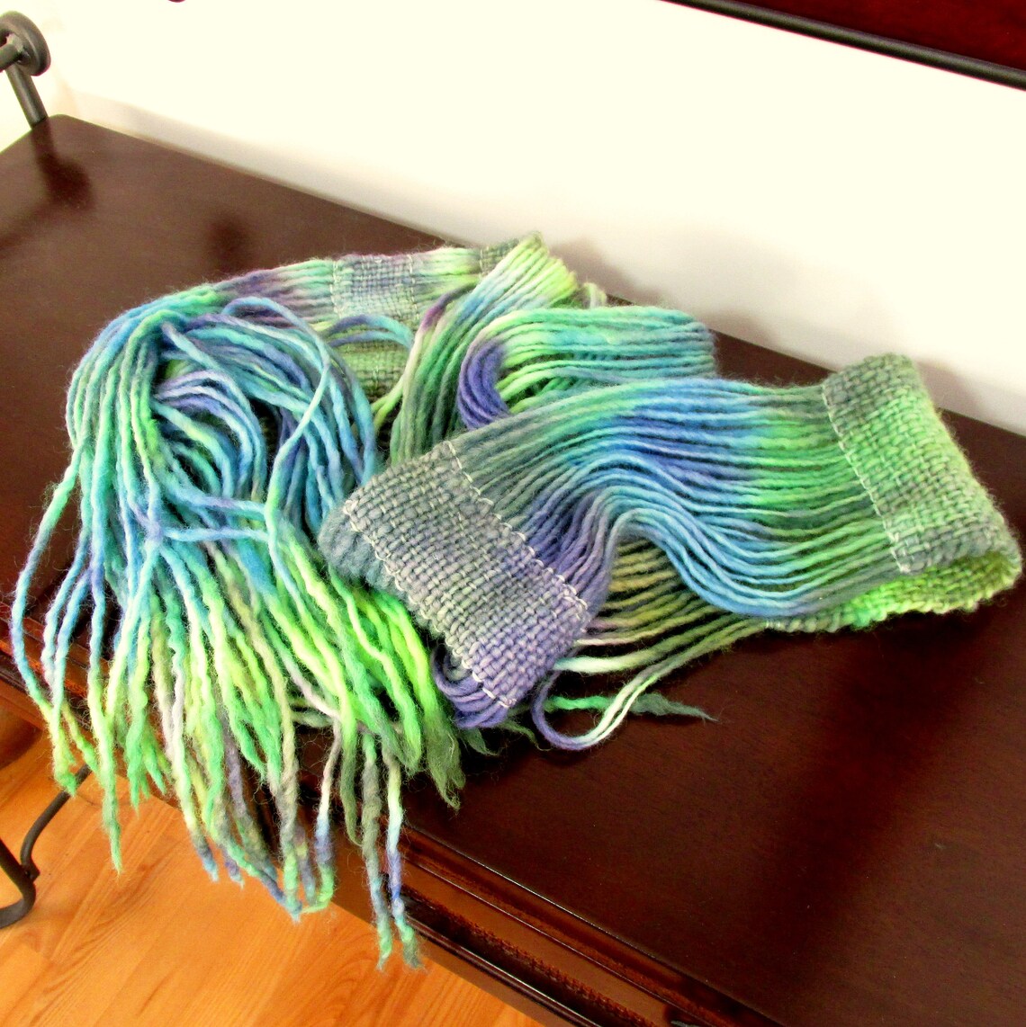 Colorful Scarf for Women Long Fringed Rope Wool Scarf Bright Handwoven ...