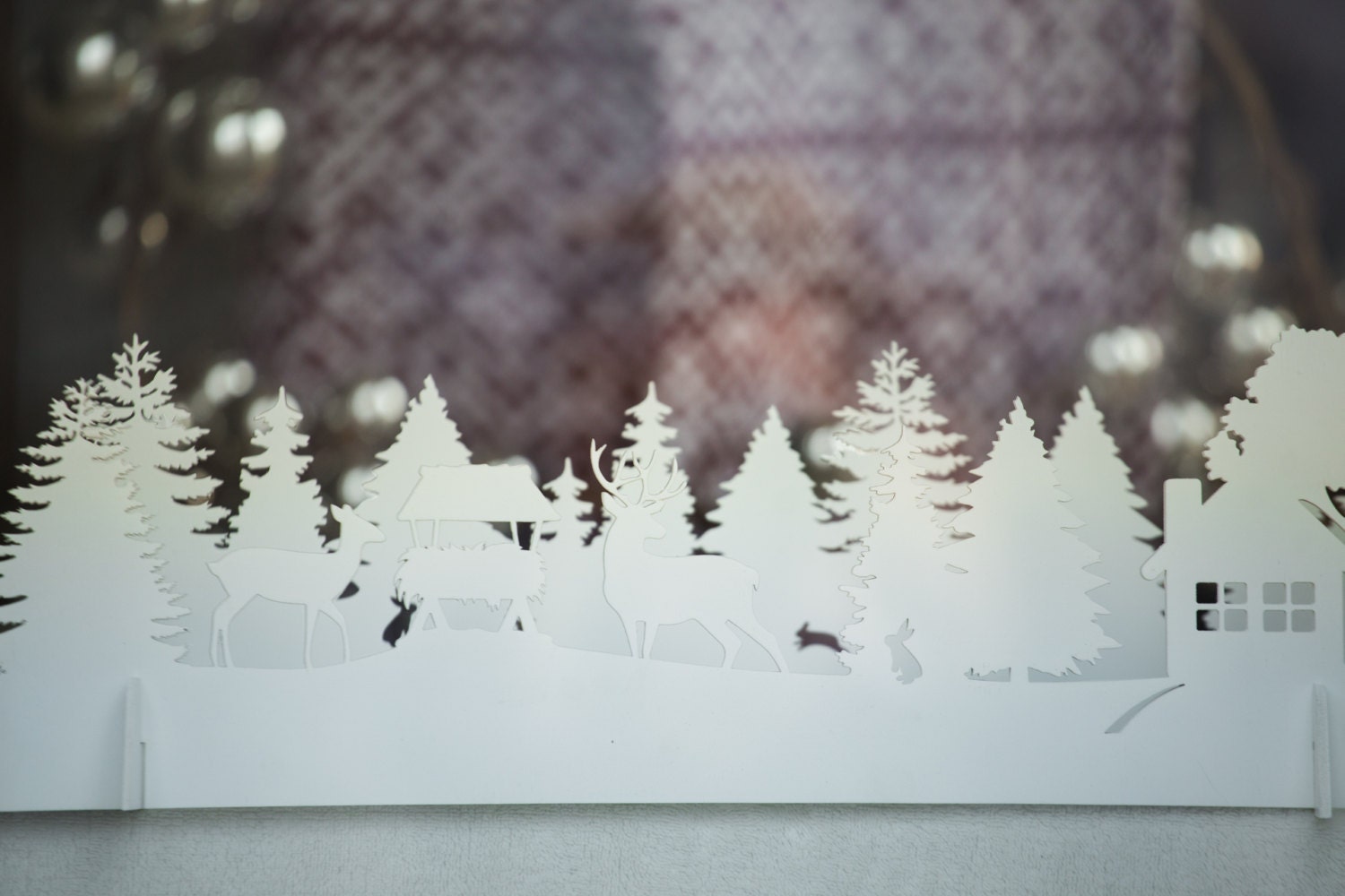 Christmas Winter Scene Candle Holder Room Decor - Etsy