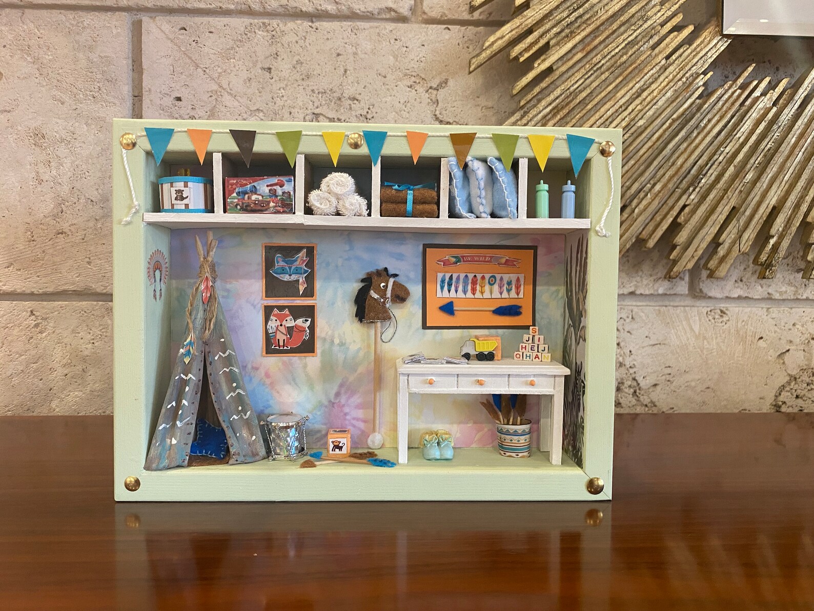 Baby Boy.miniature Scene.shadow Box.unique 3D Art. Size 9x12” Inch ...