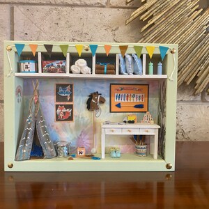 Baby Boy.miniature Scene.shadow Box.unique 3D Art. Size 9x12” Inch ...