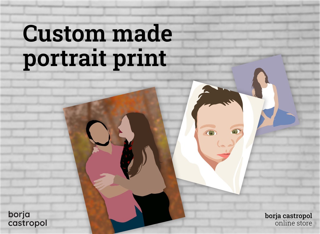 Custom Made Portrait Print - Etsy