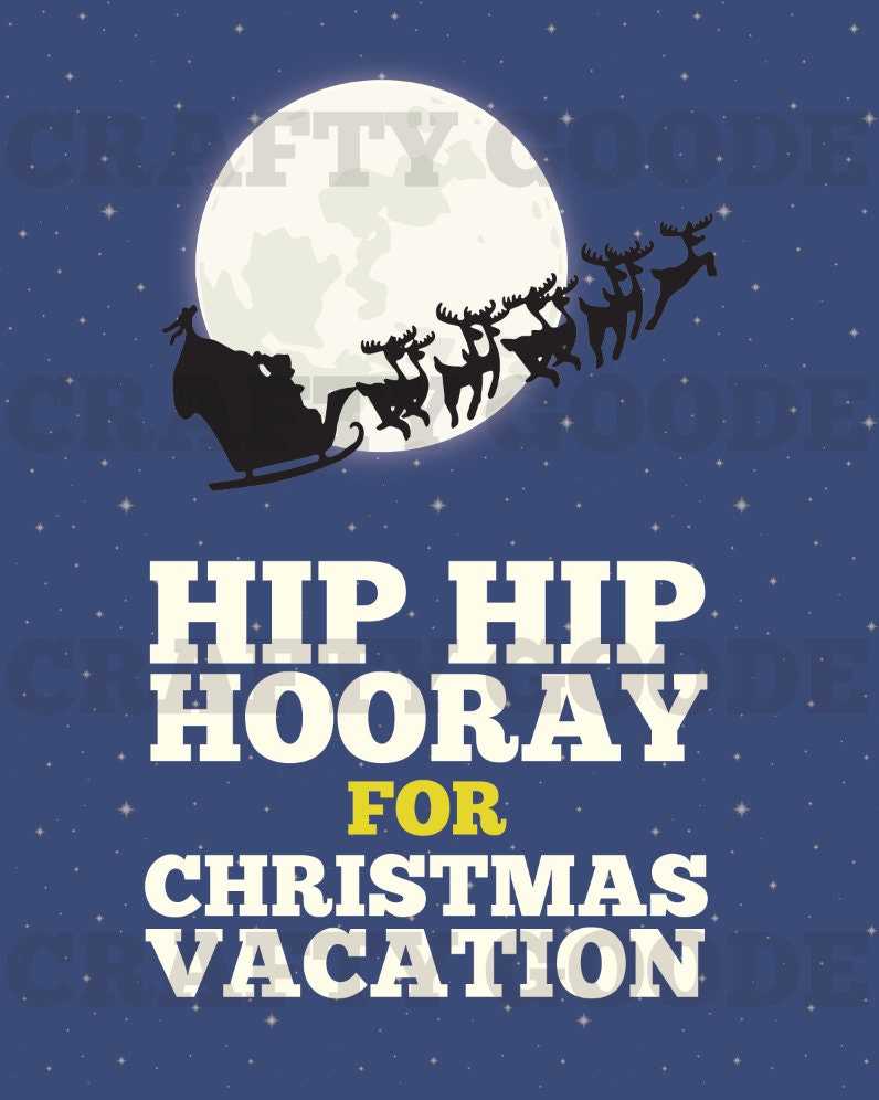 Hip Hip Hooray Christmas Vacation Sign 16x20 - Etsy