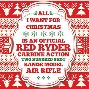 Christmas Story "red Ryder" Typography Print - Etsy