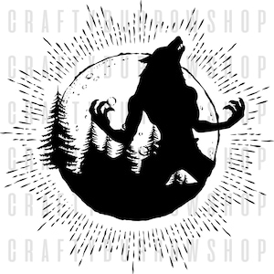 Full Moon Rising - Werewolf - SVG - Etsy
