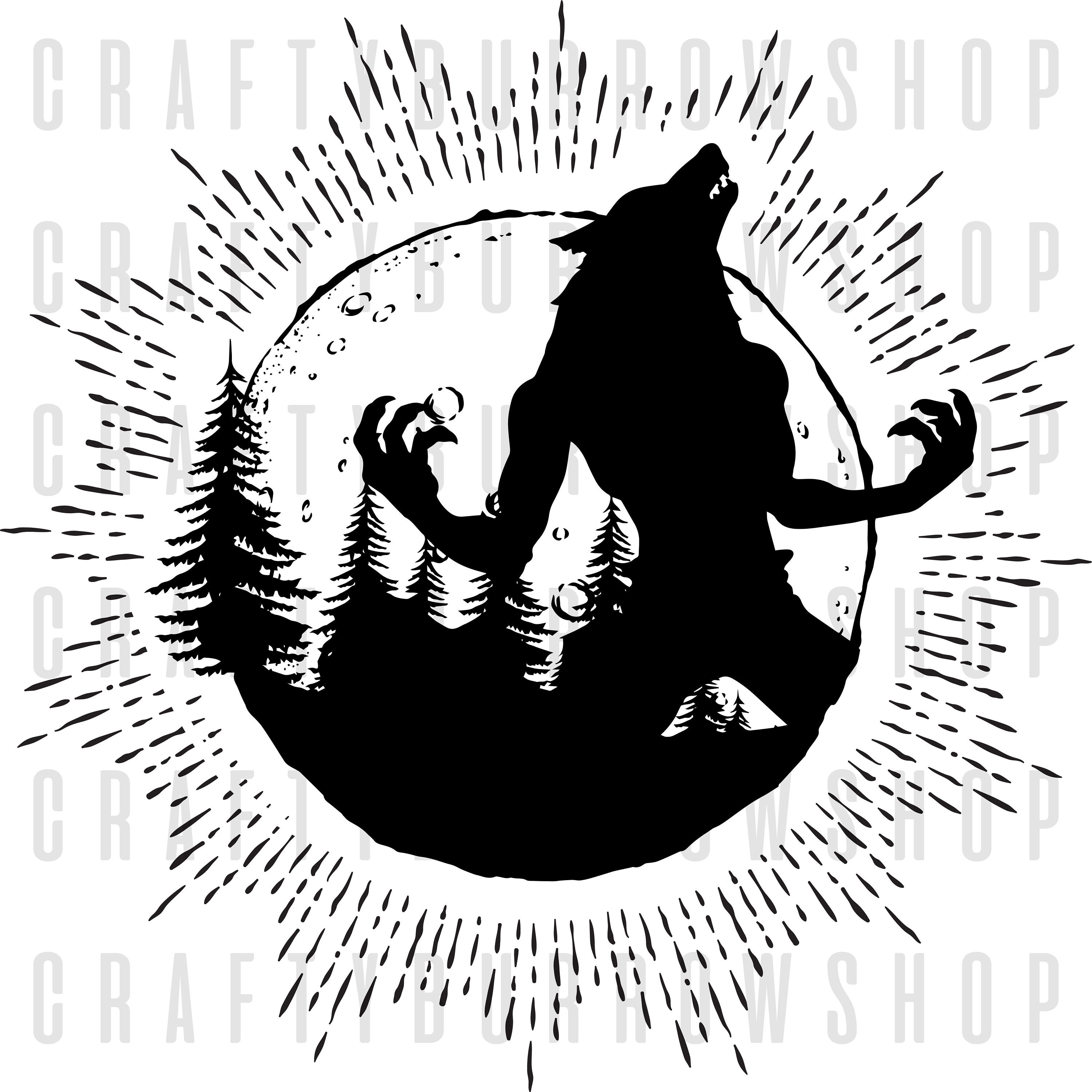 Full Moon Rising - Werewolf - SVG - Etsy