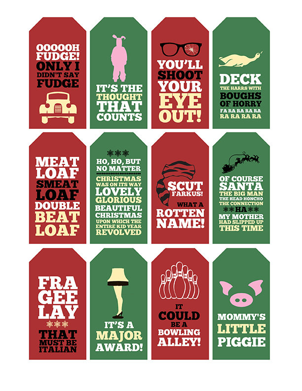 Christmas Story Quote Gift Tags | Printable | Typography - Etsy