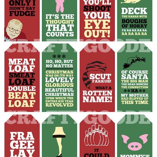 Home Alone Quote Gift Tags Printable Typography | Etsy Australia