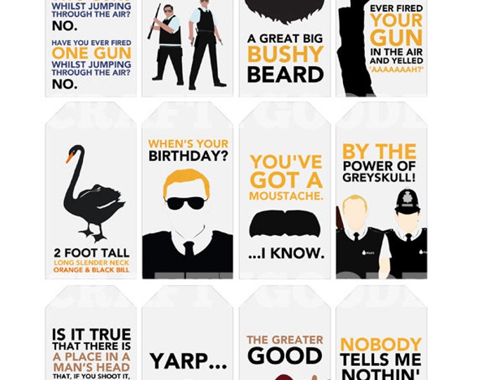 Hot Fuzz Quote Gift Tags | Printable | Typography - Etsy