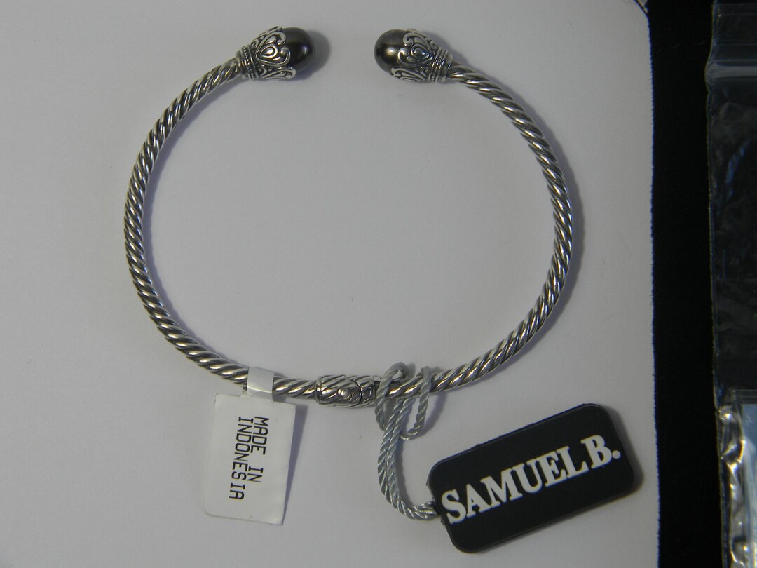 Samuel B NEW Bali Bangle Bracelet Freshwater Peacock Pearl Handmade ...