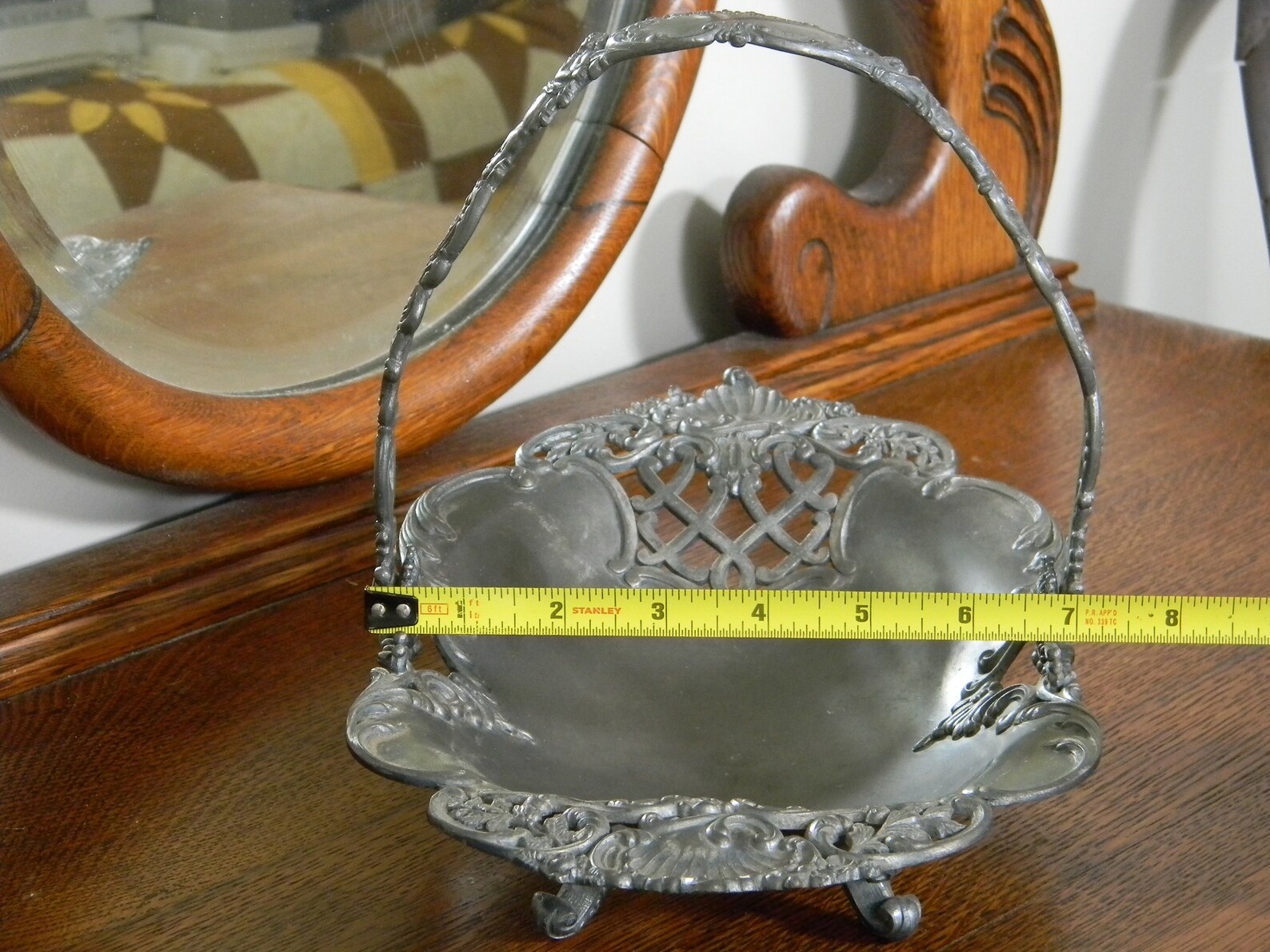Eureka Silver Co Quadruple Plate Ornate Victorian Bride's Basket With ...