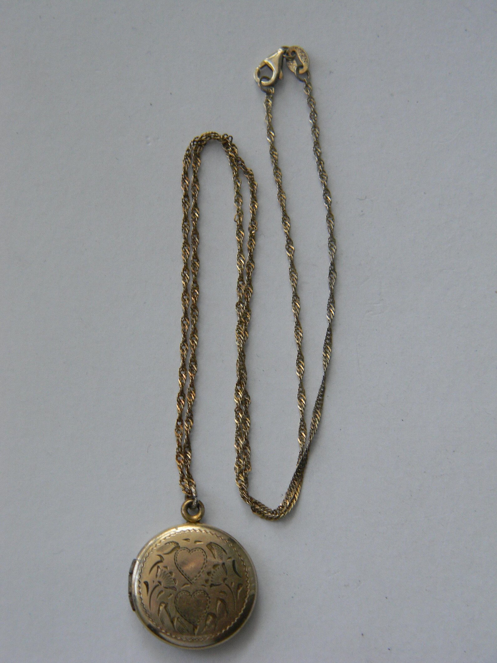 1920s Art Nouveau Gold on Sterling Double Heart Photo Locket - Etsy