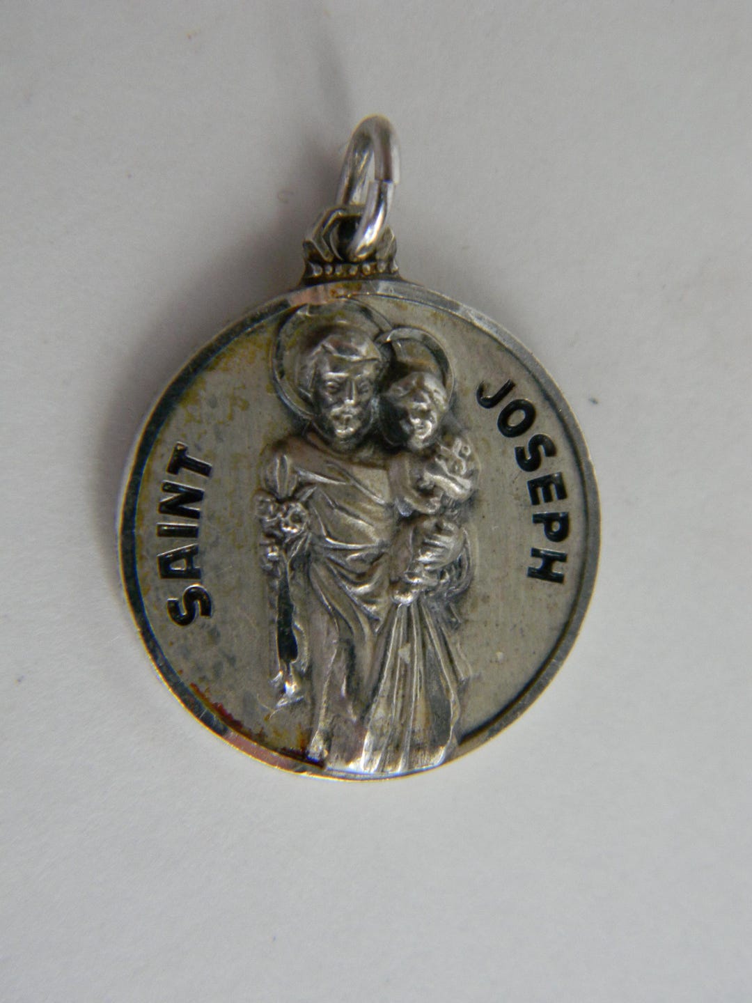 Creed Sterling Silver Patron Saint Joseph the Worker Medal Pendant - Etsy