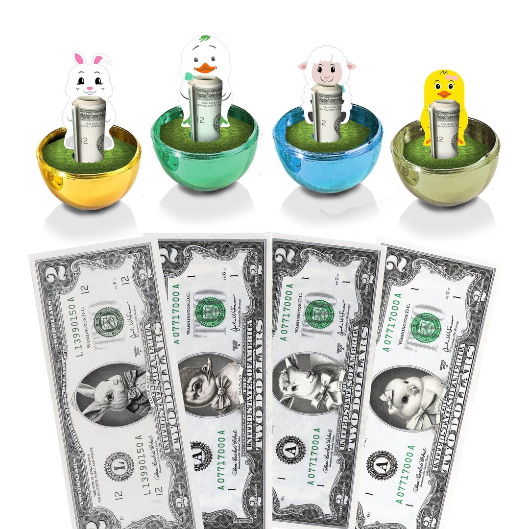 Easter Dollar Bills 2.0 Variety Pack With Metallic Eggs. - Etsy