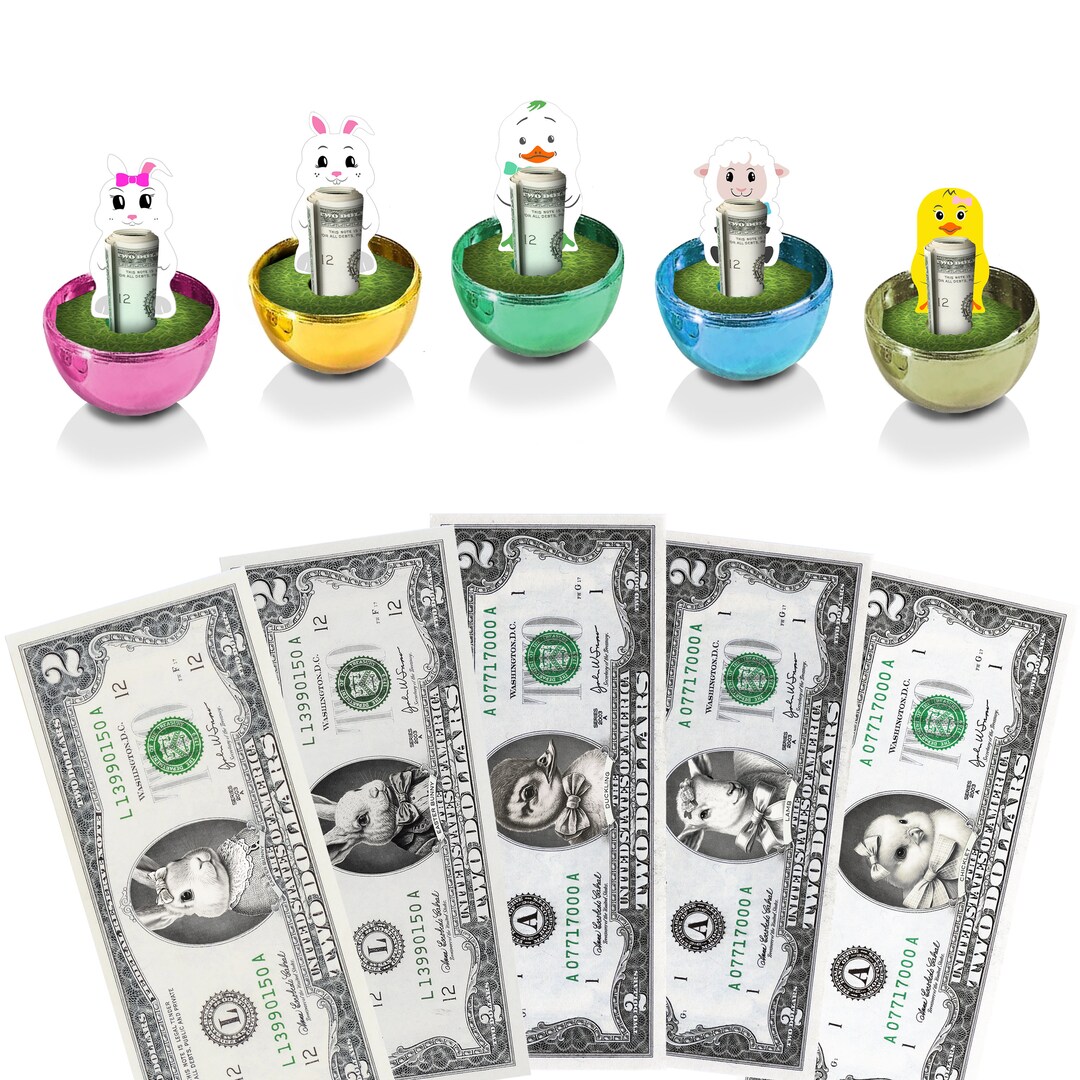 Easter Dollar Bills 2.0 Variety Pack With Metallic Eggs. Easter Gift ...