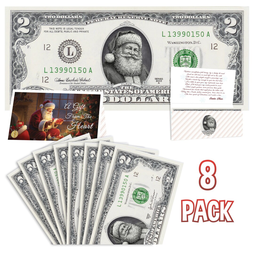 Official Santa Claus 2.0 Bill Value Pack. Twinkle in His Eye. Real USD ...