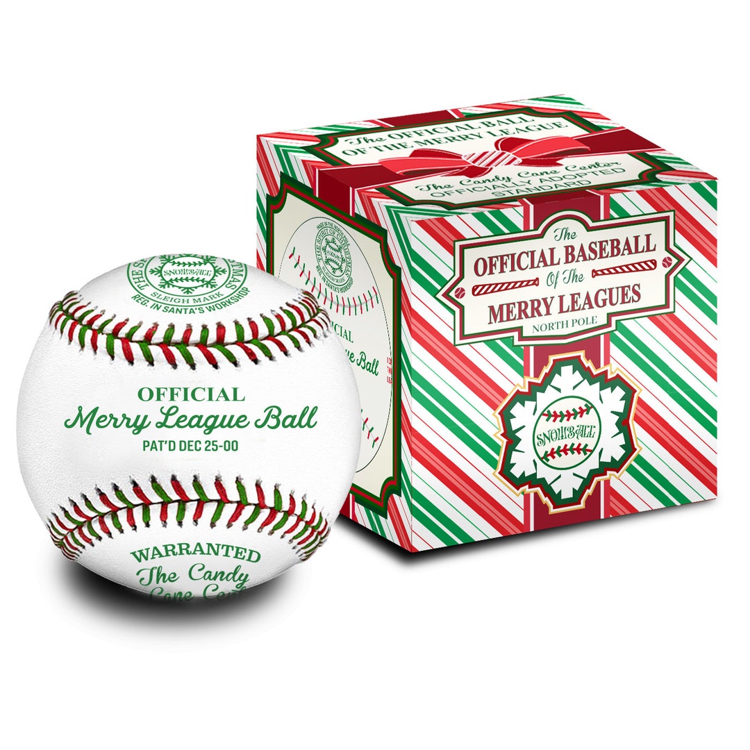 Merry League Baseball Gift Vintage. the Official Baseball of Christmas ...