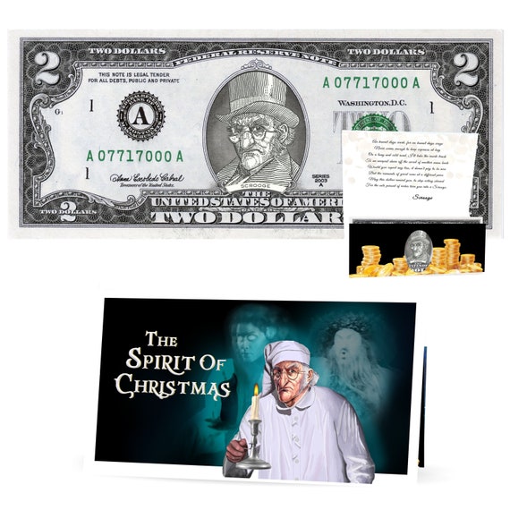 Scrooge Dollar Bill. Two Dollar Edition. Perfect Stocking - Etsy
