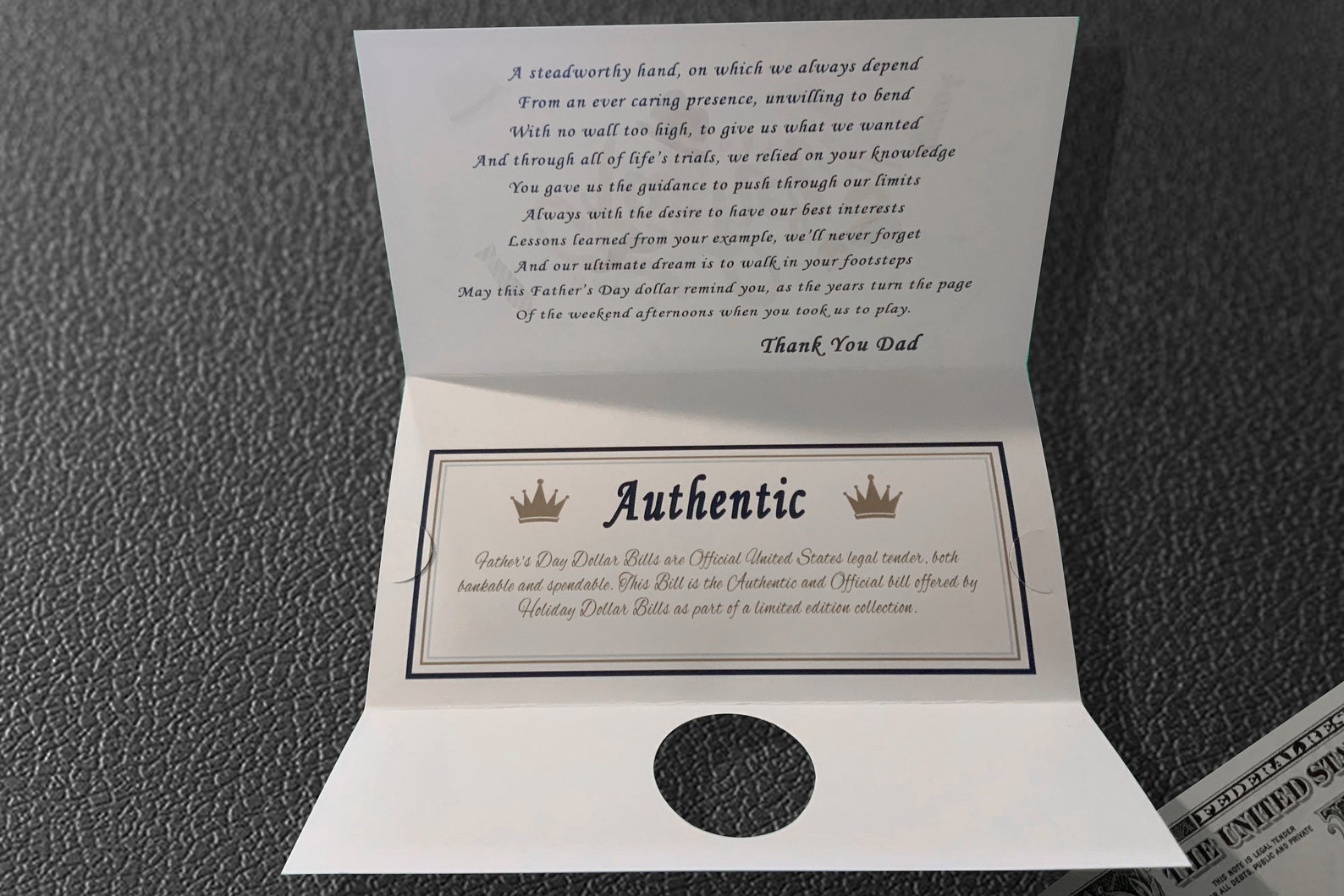 The Official Father's Day Dollar Bill. Real 1.0 USD. Each | Etsy