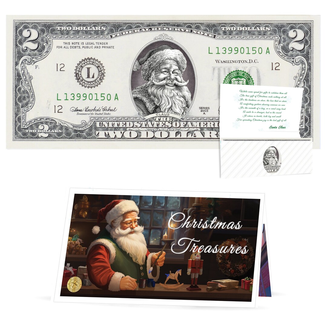 Official Santa Claus 2.0 Bill Jolly Old Santa Real USD. Perfect ...