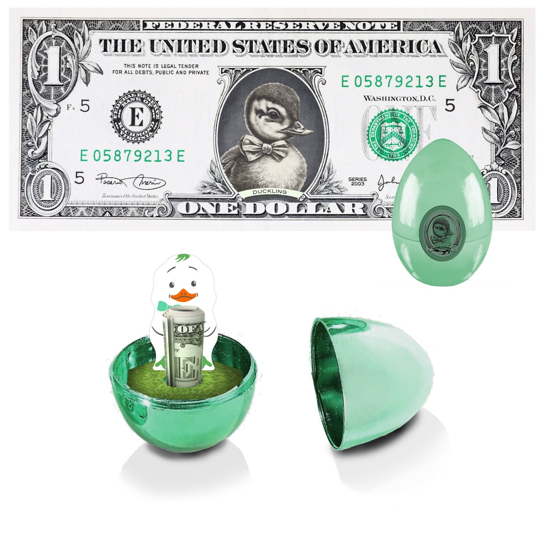 The Official Easter Duckling Dollar Bill With Golden Egg. Real 1.0 USD ...