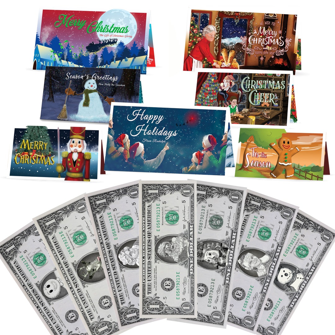 Christmas 1.0 USD Dollar Bill Complete Gift Package With Holiday ...