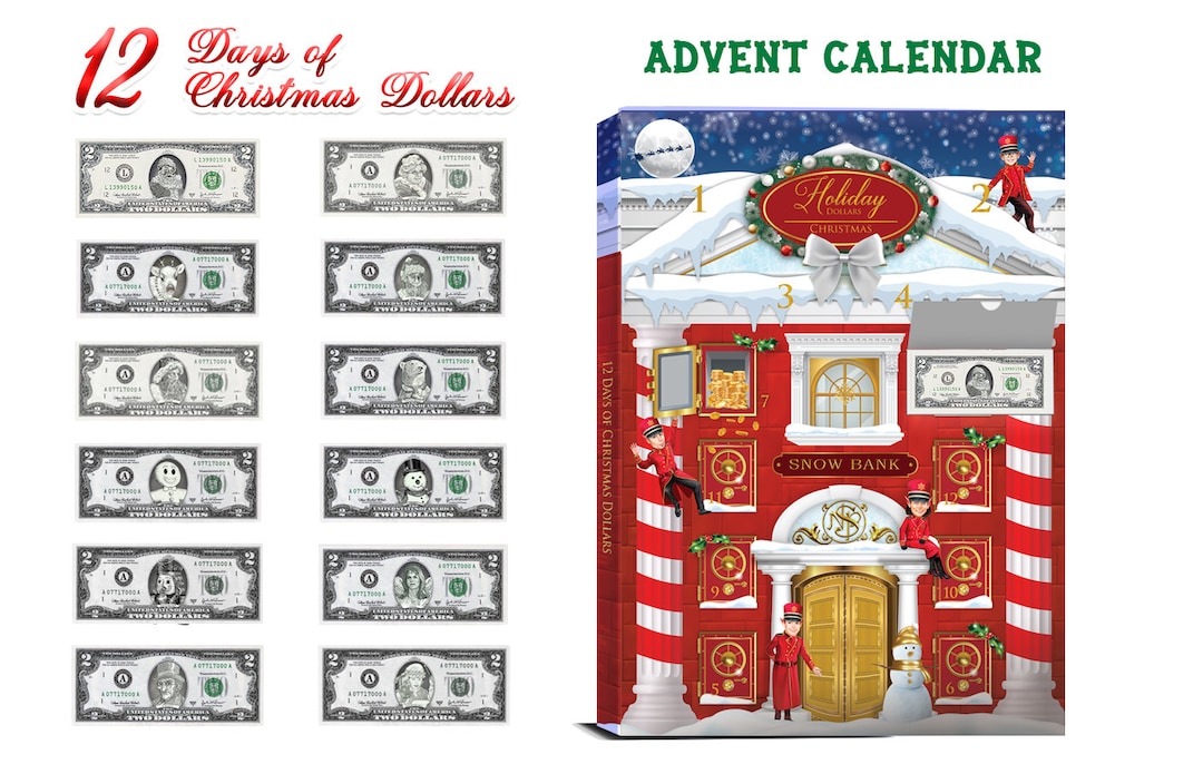 12 Days of Christmas Dollars Advent Calendar. 12 Real Bankable and ...