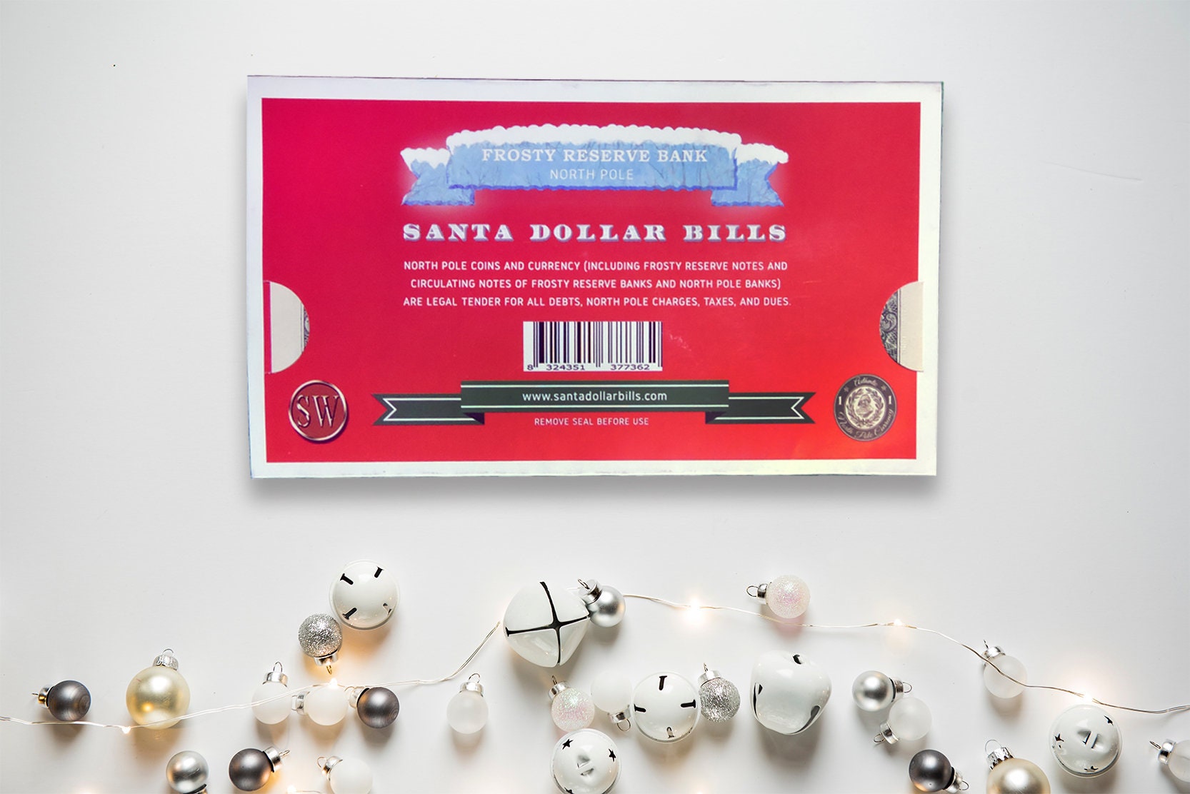 Santa Claus Dollar Bill Perfect Stocking Stuffer Complete Gift - Etsy