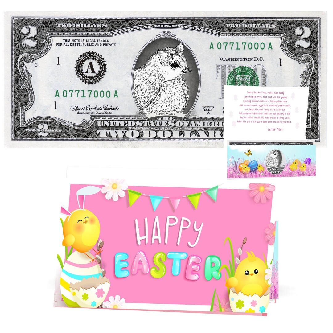 The Official Easter Chick Dollar Bill. Real 2.0 USD. Each Bill Comes ...