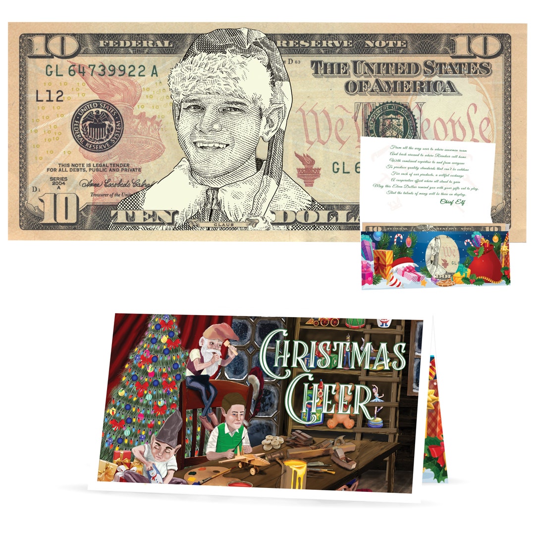 Santa's Elf 10.0 Dollar Bill Stocking Stuffer Complete Christmas Gift ...