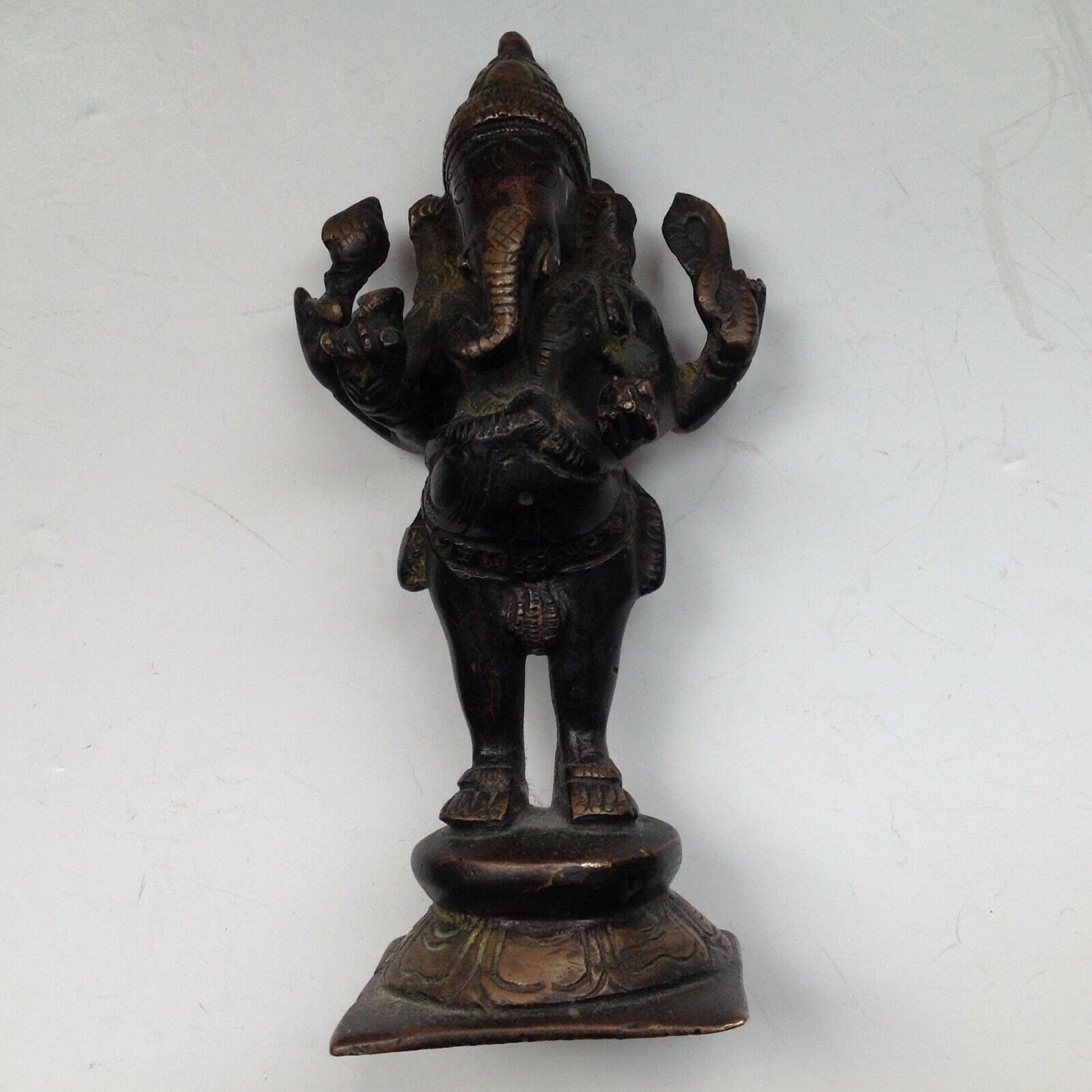Antique Hindu Bronze Ganesh Figure Statue, Rare Indian Ganesh Statue 14 ...