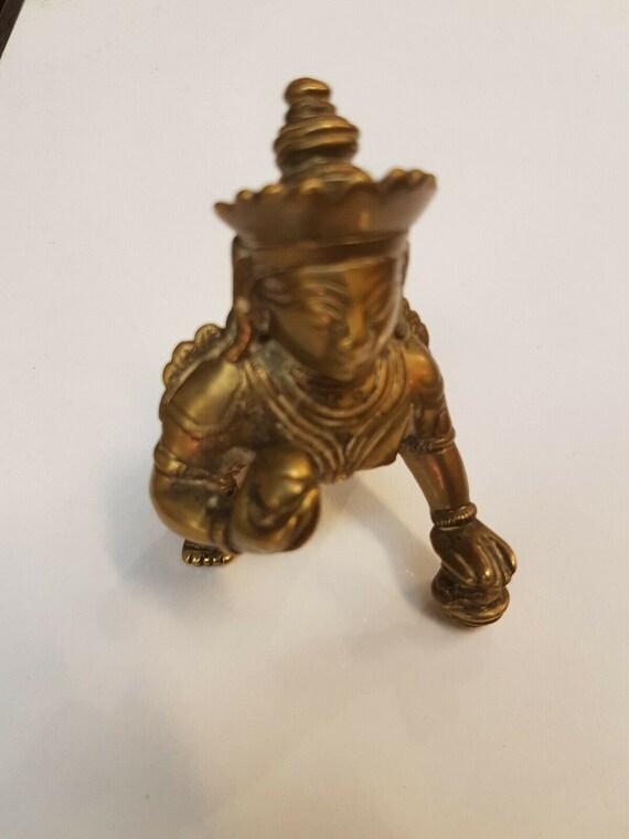 Bronze antique Statue of baby Krishna Statue - 8.cm - Gem