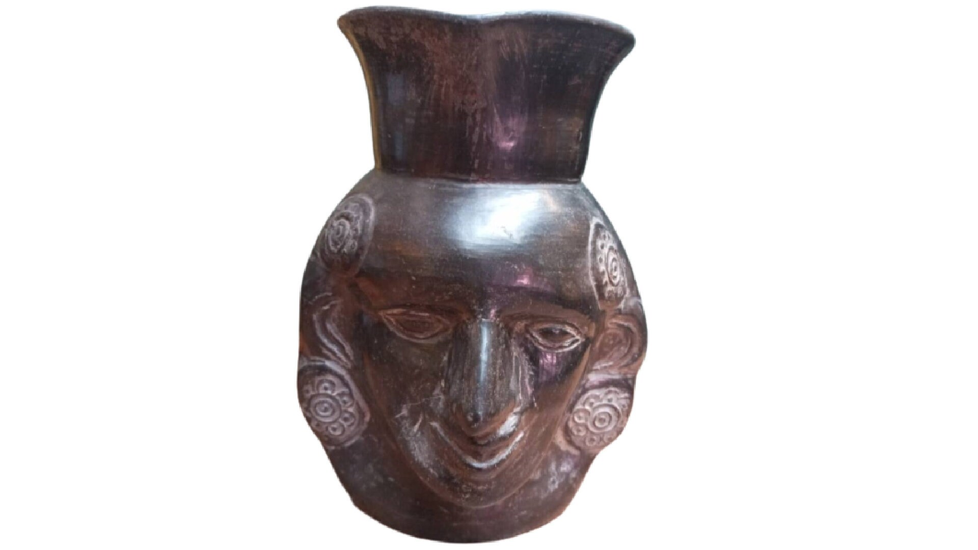 CHIMU Drinking Vessel, Vintage Style Archaeological Clay Pot ...