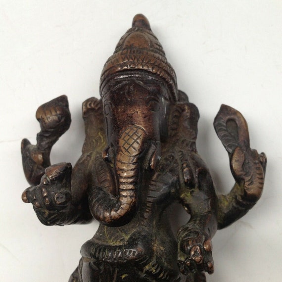 Antique Hindu Bronze Ganesh figure Statue, Rare India… - Gem
