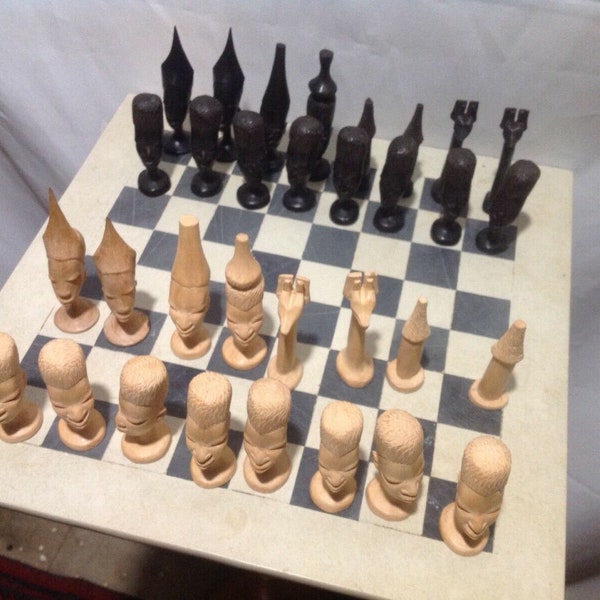 African Chess Set - Etsy