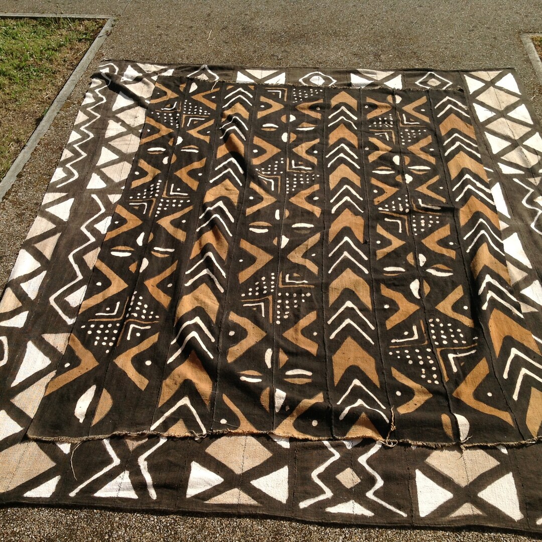 Authentic African Bogolan Mud Cloth Bambara - Mali 20th Century 190X ...