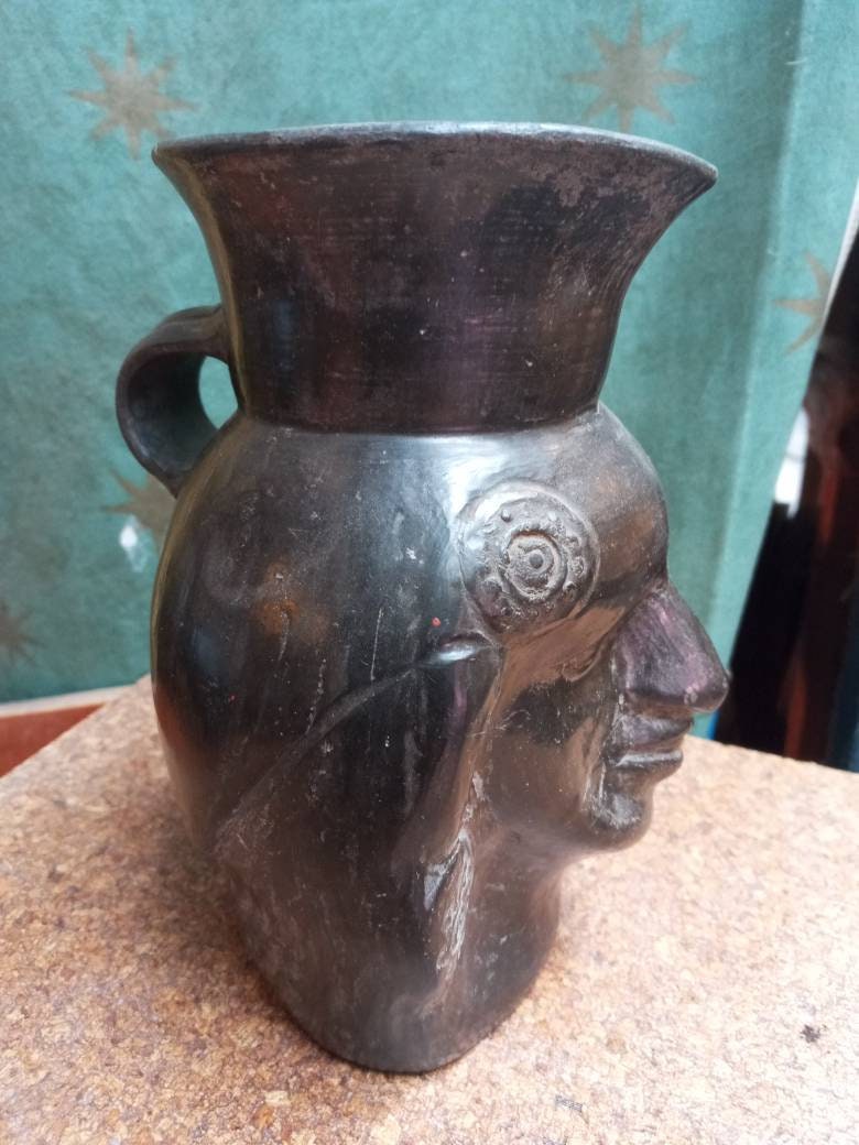 CHIMU Drinking Vessel, Vintage Style Archaeological Clay Pot ...