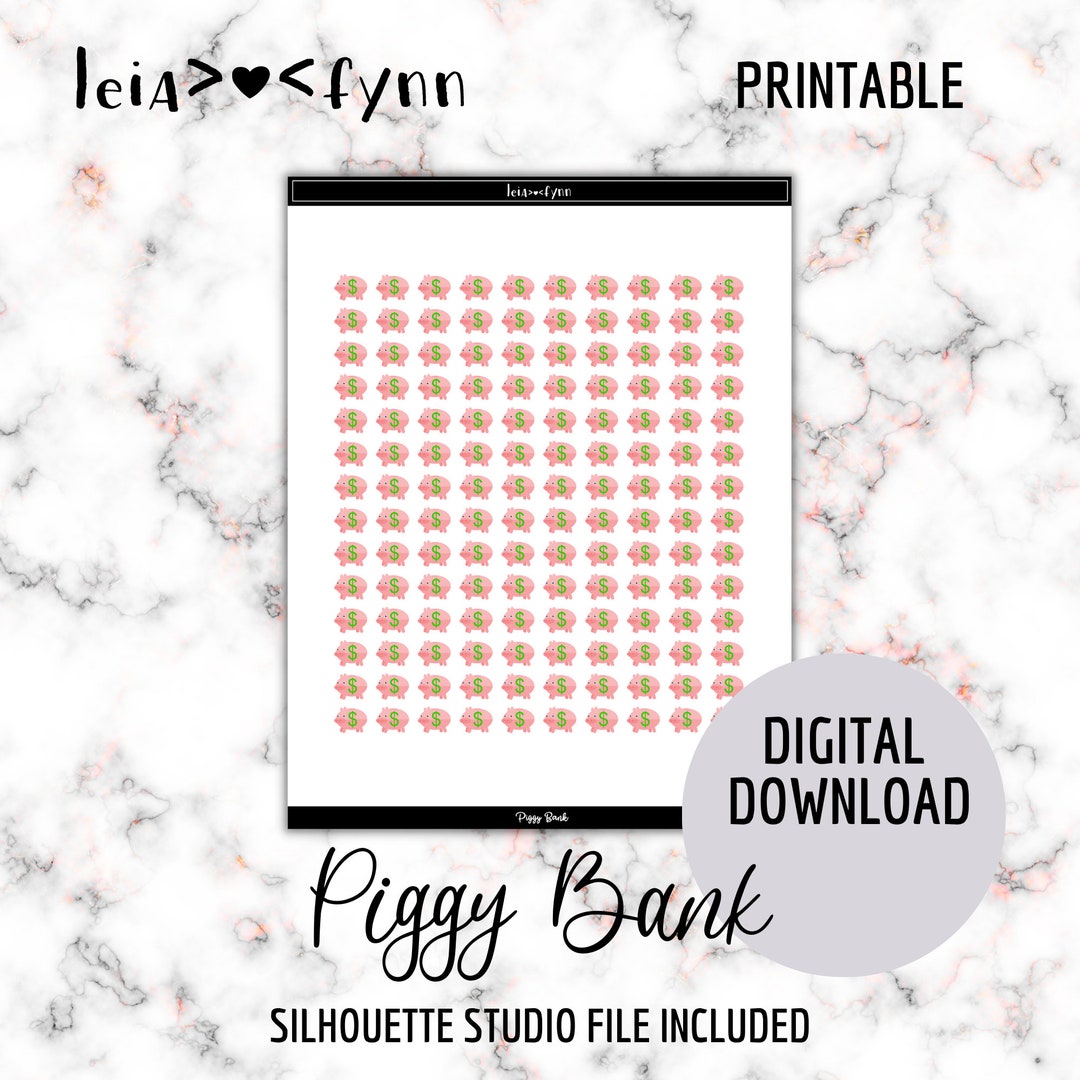Digital Download | Piggy Bank Planner Stickers - Etsy