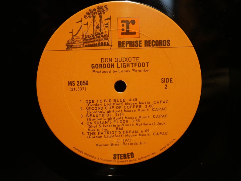 Vintage Vinyl: Gordon Lightfoot - Don Quixote - Vinyl LP - Reprise ...