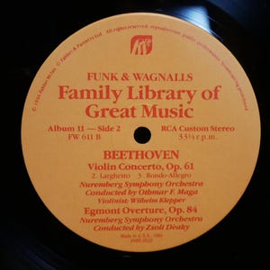 Vintage Vinyl: Beethoven – Violin Concerto, Egmont Overture - Vinyl LP ...