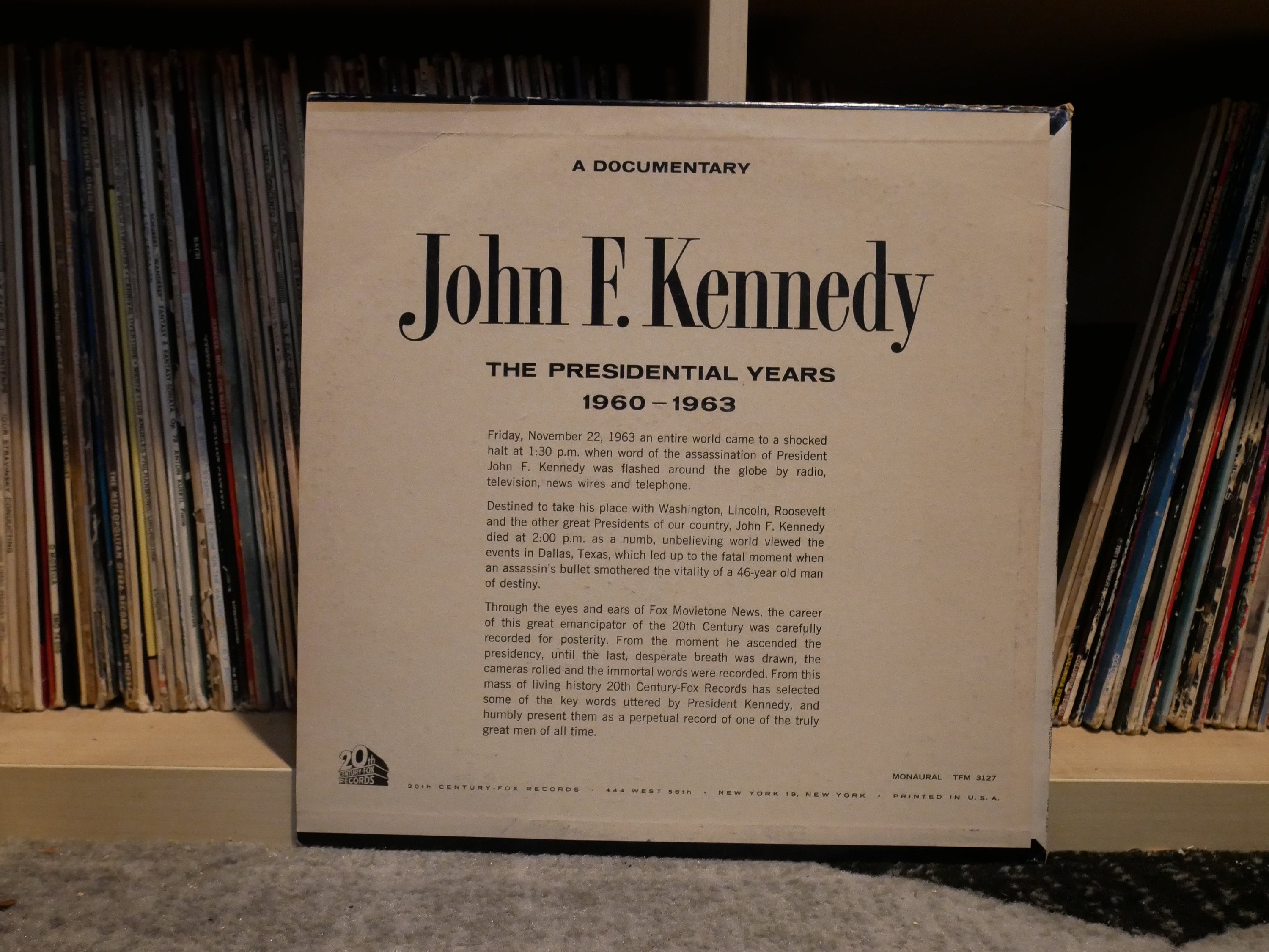 Rare Vintage Vinyl: John F. Kennedy the Presidential Years 1960-1963 A ...