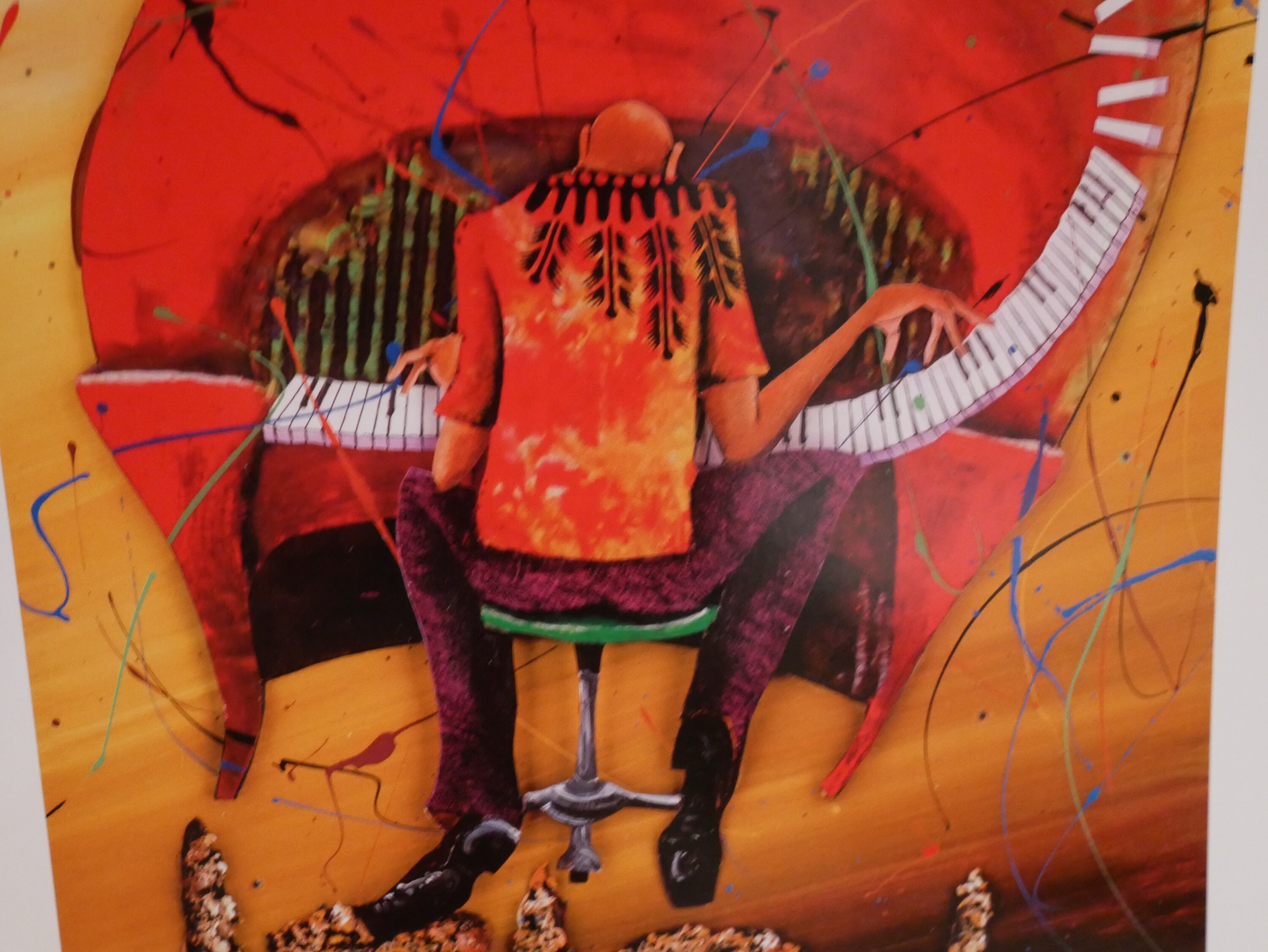 Marcus Glenn keys to the Soul red Art Lithograph With Spot Varnish ...