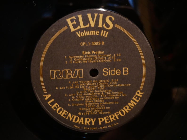 Vintage Vinyl: Elvis Presley - A Legendary Performer - Volume 3 -vinyl ...