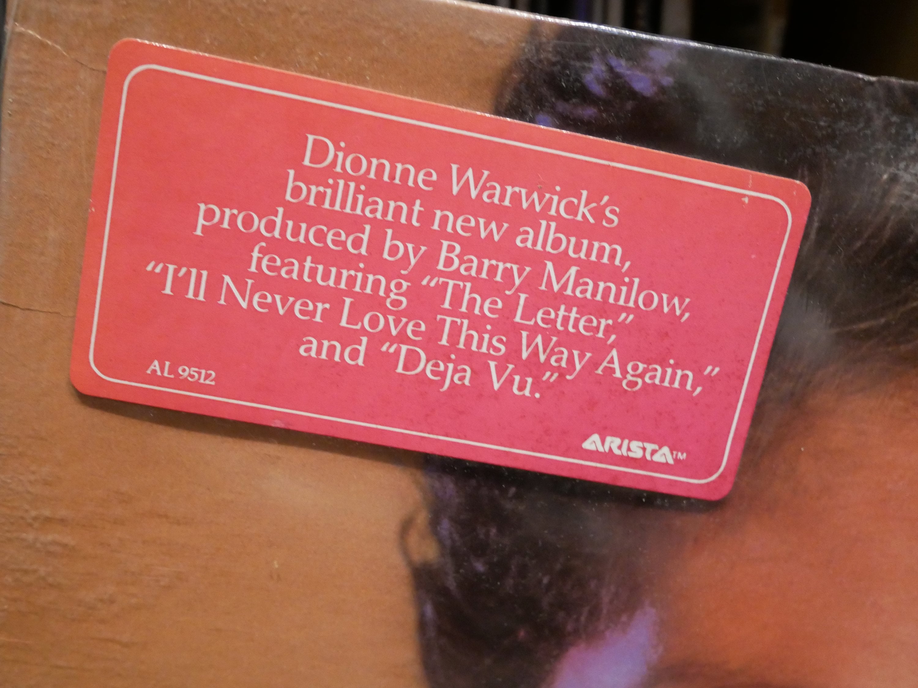 Dionne Warwick dionne Album LP Arista Records 1979 produced by Barry ...