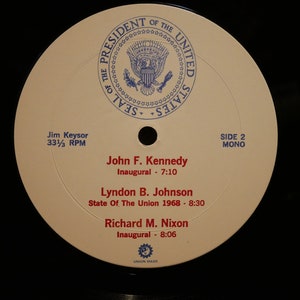 Rare Vintage Vinyl: Various President Inaugural Addresses ...